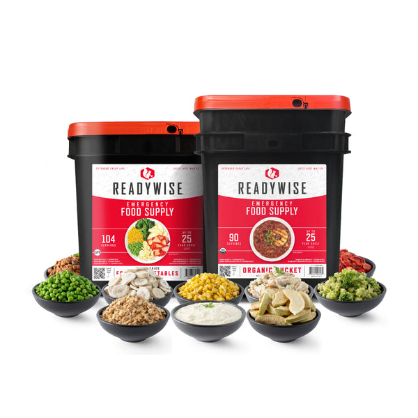 Organic Bucket + Fruit & Veggie Variety Bucket Bundle – ReadyWise