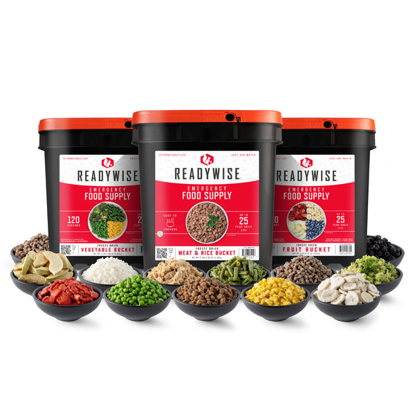 Meat, Veggie, and Fruit Bucket Bundle | ReadyWise