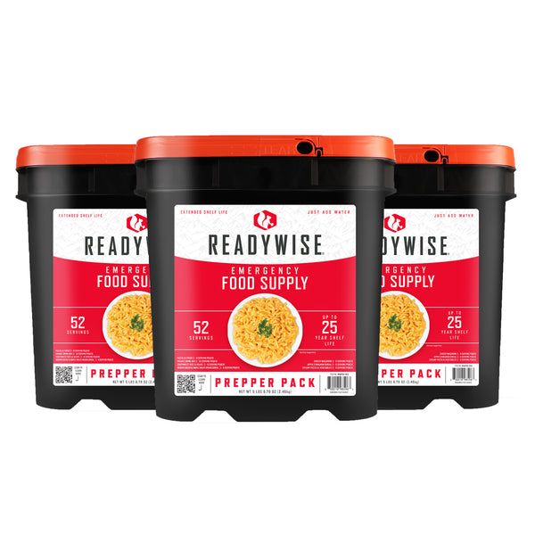 52 Serving Prepper Pack - 3 Bucket Bundle – ReadyWise