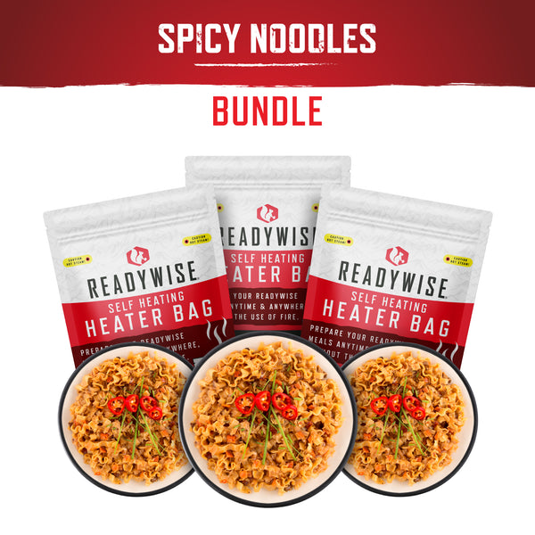 Self Heating Kit - Spicy Asian Style Noodles + Snack Bundle – ReadyWise