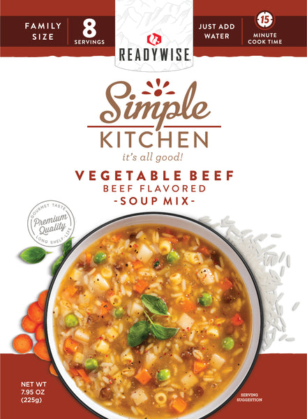 VEGETABLE BEEF Flavored - Soup Mix - 6 Ct Case - 8 Servings – ReadyWise